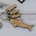 Wooden Key Ring SHARKS Personalised Name Keyring Gift for - Etsy UK
