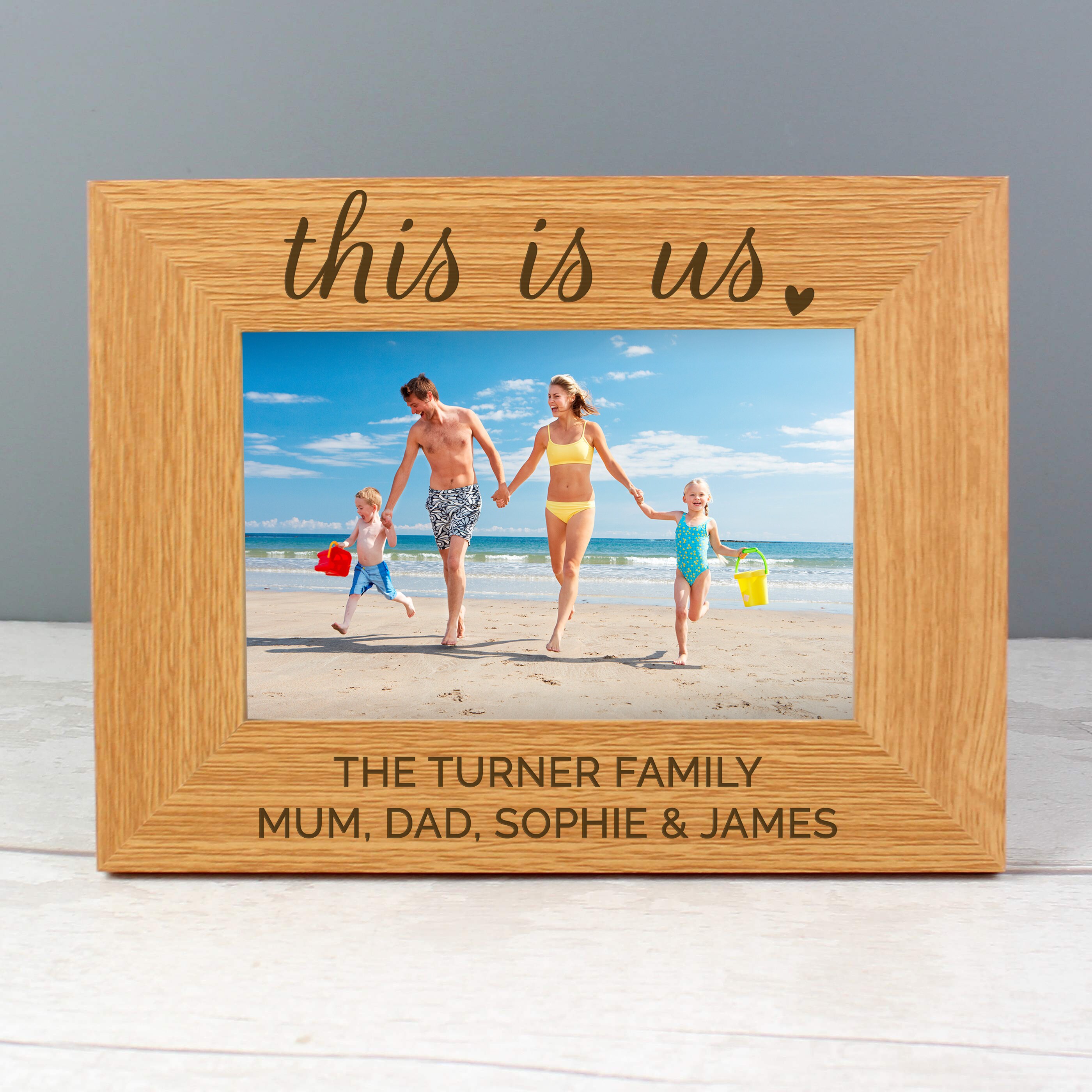 This is Us Landscape Personalised Wooden Photo Frame - Etsy UK