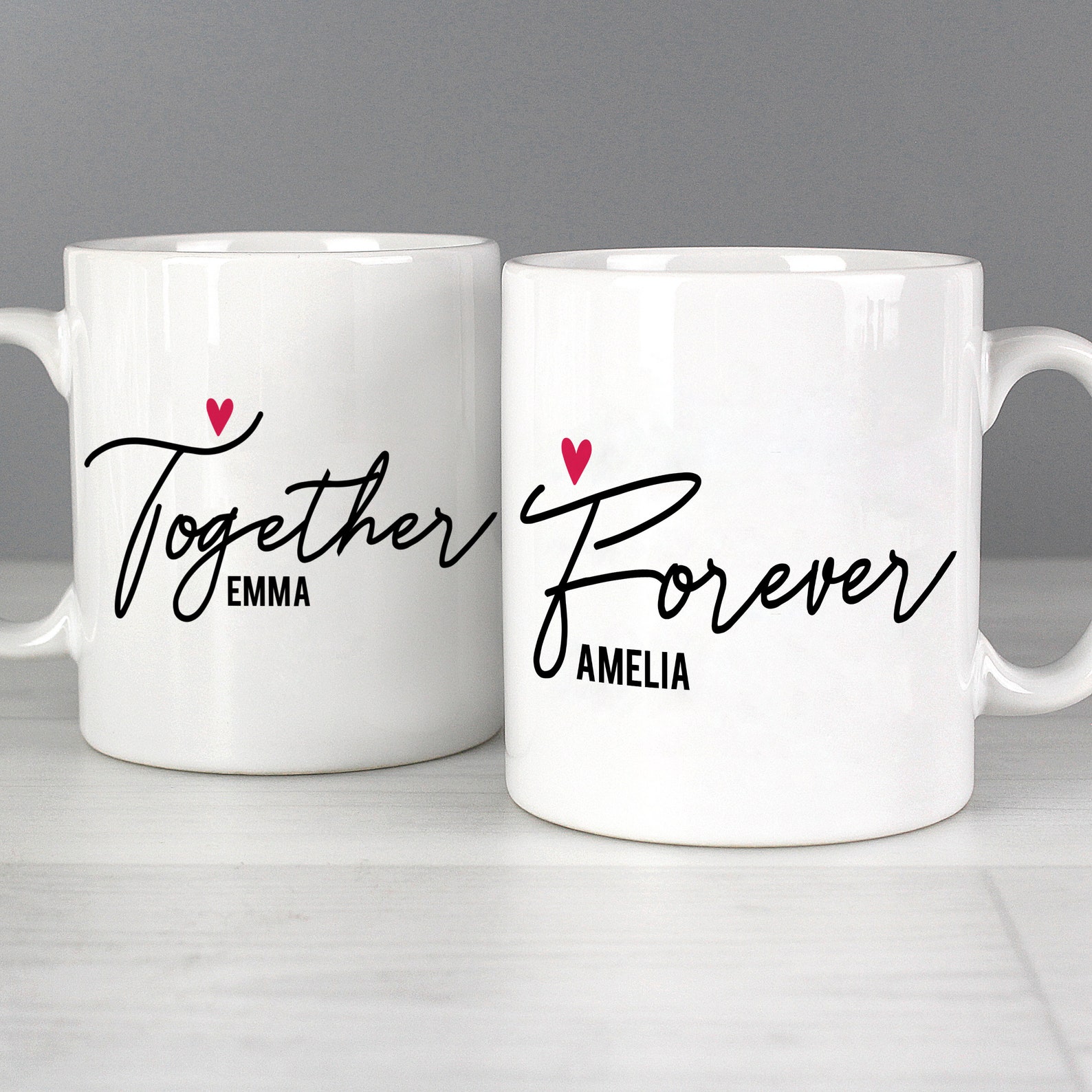 Personalised Together Forever Mug Set Gift for Couple - Etsy UK