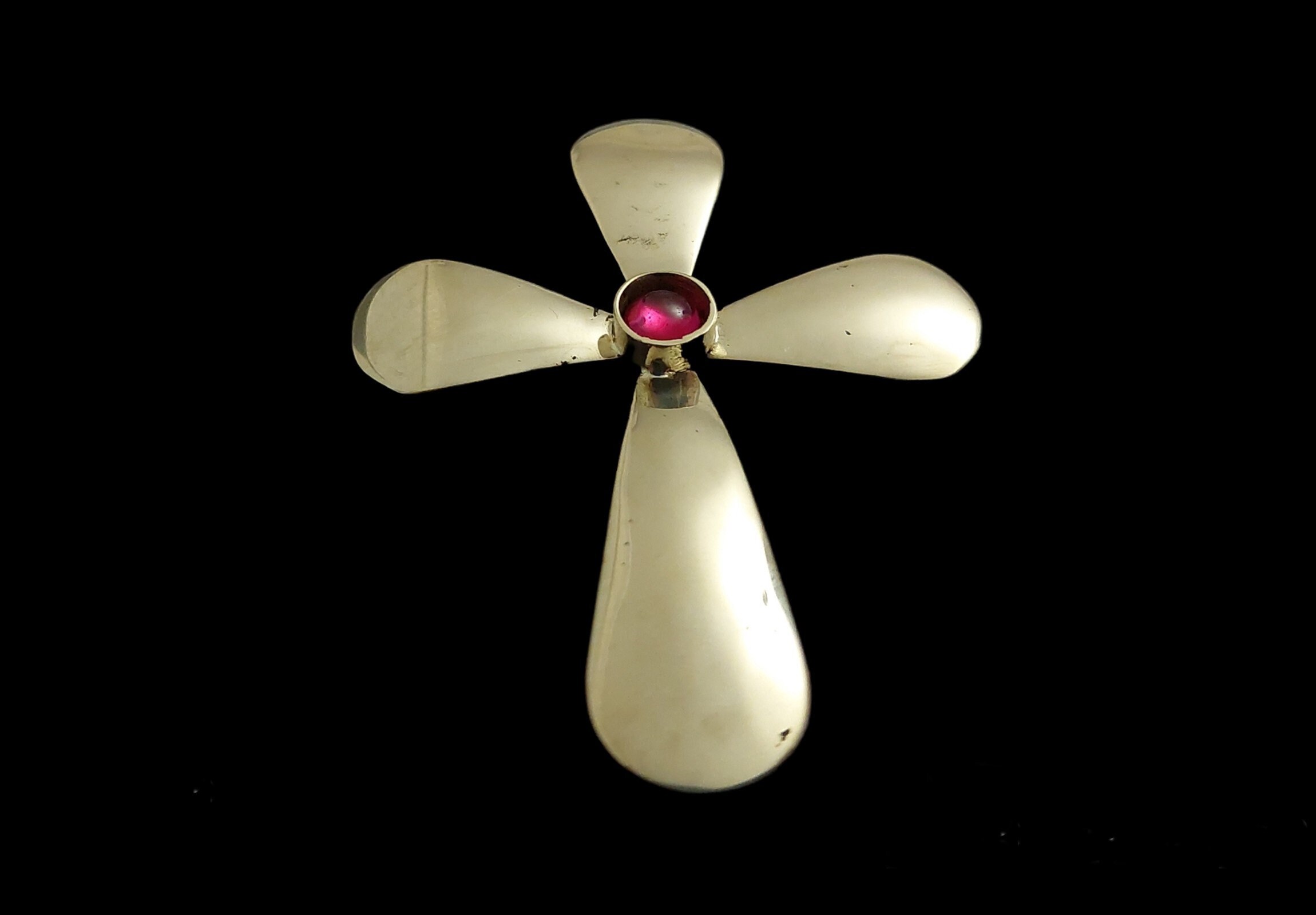 Byzantine Ruby Red Gemstone Cross Pendant, Protection Gold Gift - Etsy