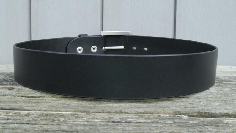 Men's 2 Inch Wide Black Leather Belt, Heavy 100gram High Quality ...