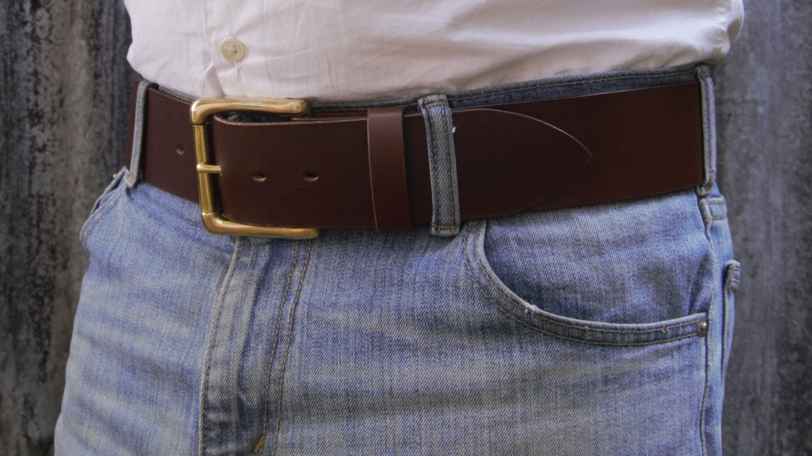 Men's 2 Inch Wide Leather Belt, Heavy 95gram Solid Natural Brass or ...