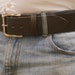 Men's 2 Inch Wide Leather Belt, Heavy 95gram Solid Natural Brass or ...