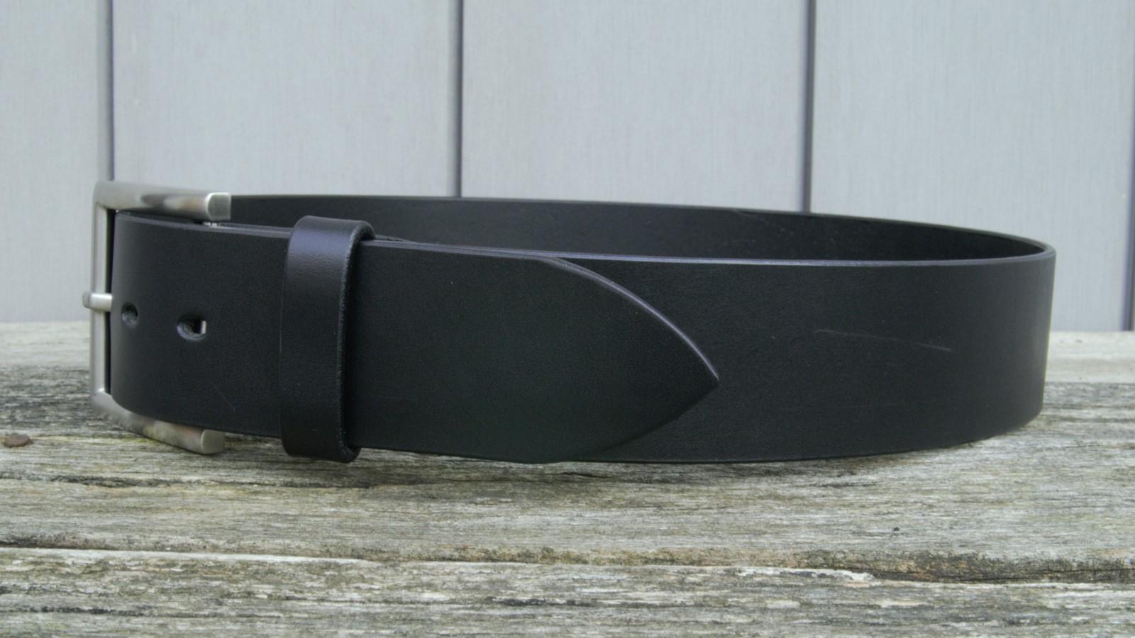 Men's 2 Inch Wide Black Leather Belt, Heavy 100gram High Quality ...