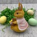 Vintage Easter Bunny Music Box Hand Painted Ceramic Bunny - Etsy