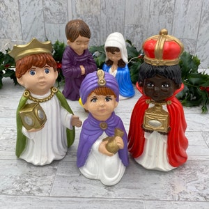 Vintage Nativity Set, Arnels Pottery Holy Family, Holiday Christmas ...