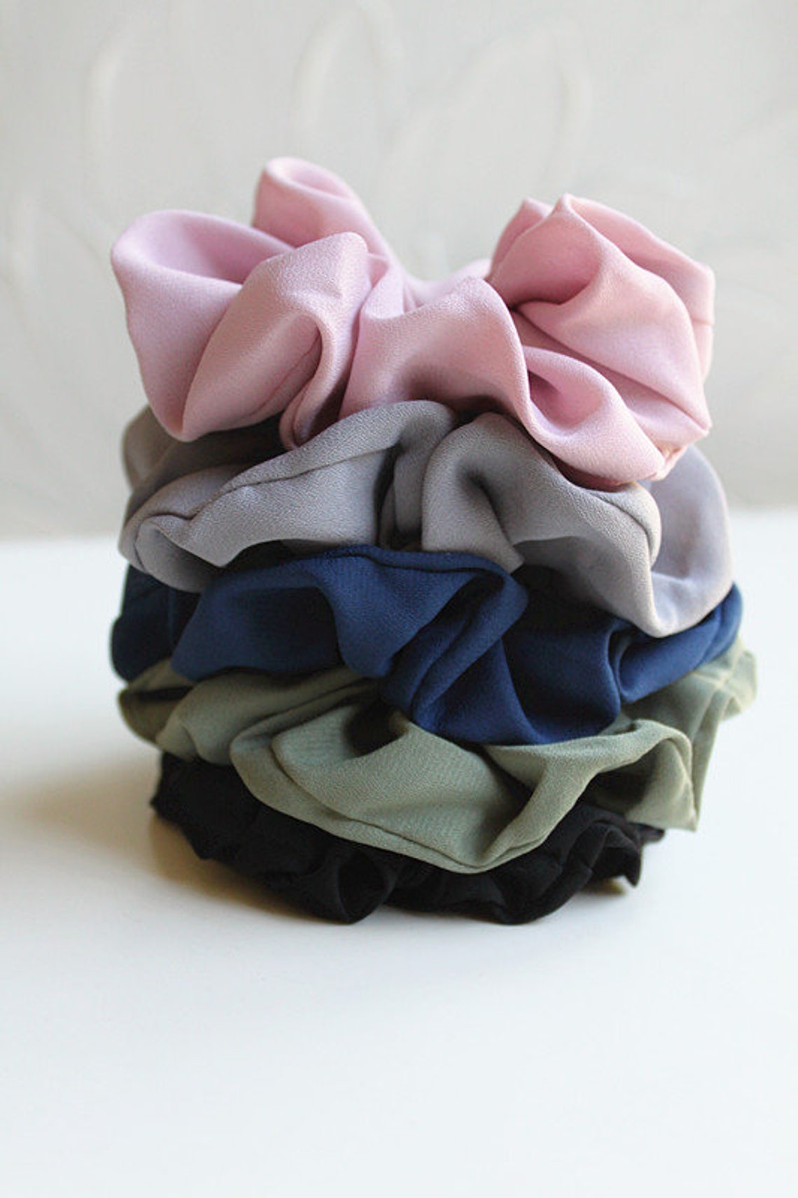 10 Colors Scrunchies Set Solid Color Large Velvet Scrunchie | Etsy