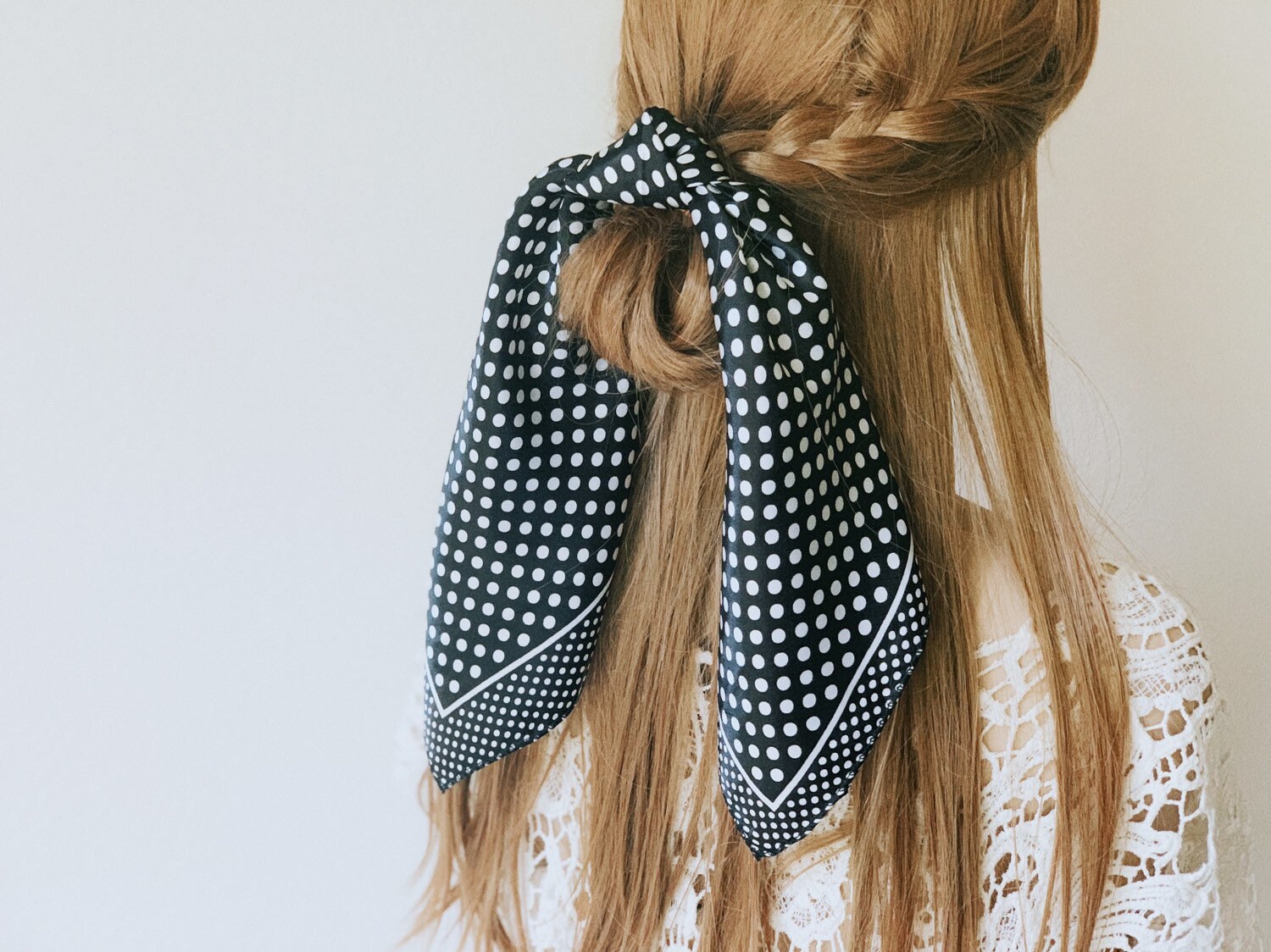 Hair Scarf Silky Ponytail Scarf Braided scarf Head Scarf | Etsy