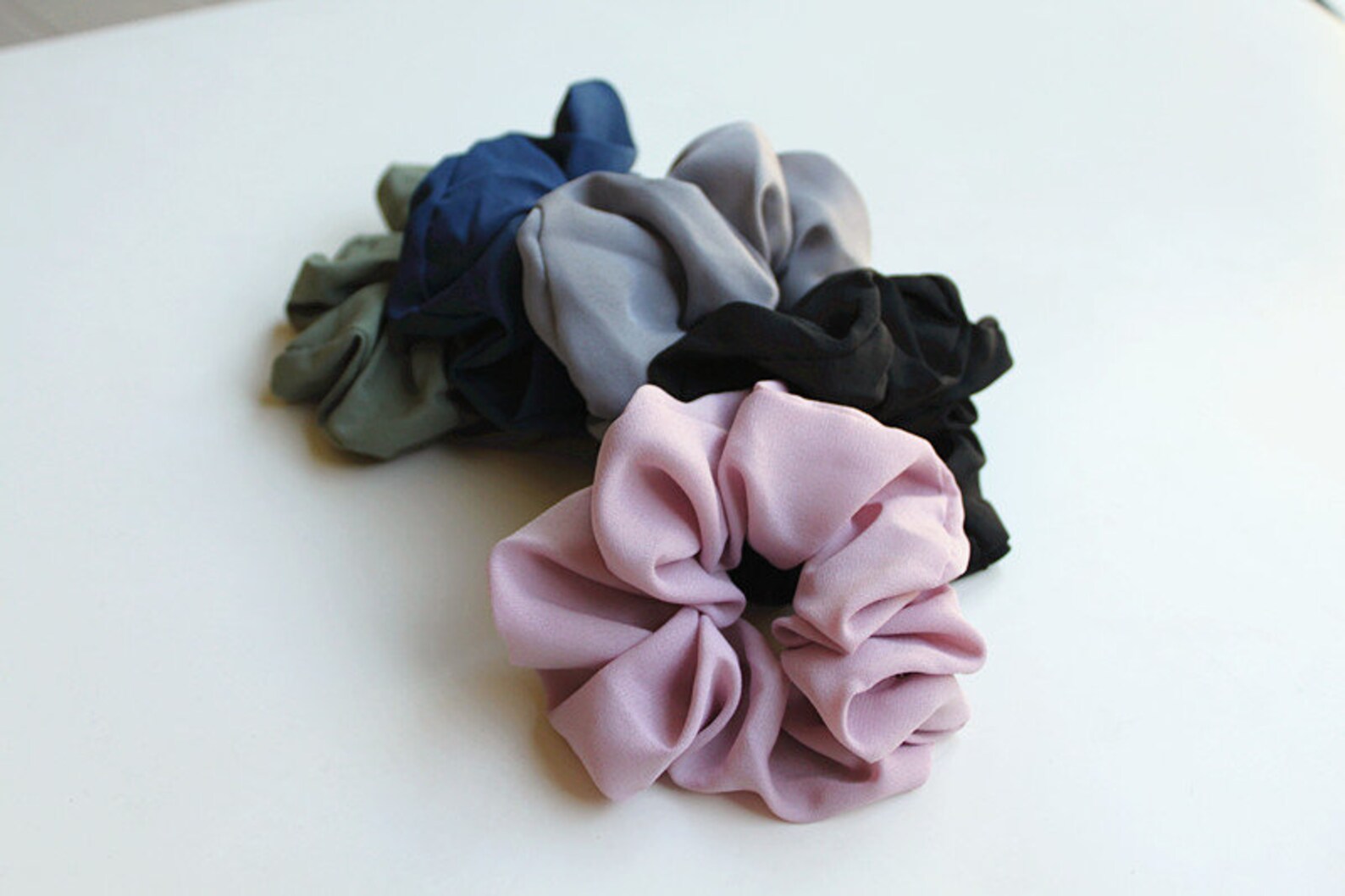 10 Colors Scrunchies Set Solid Color Large Velvet Scrunchie - Etsy