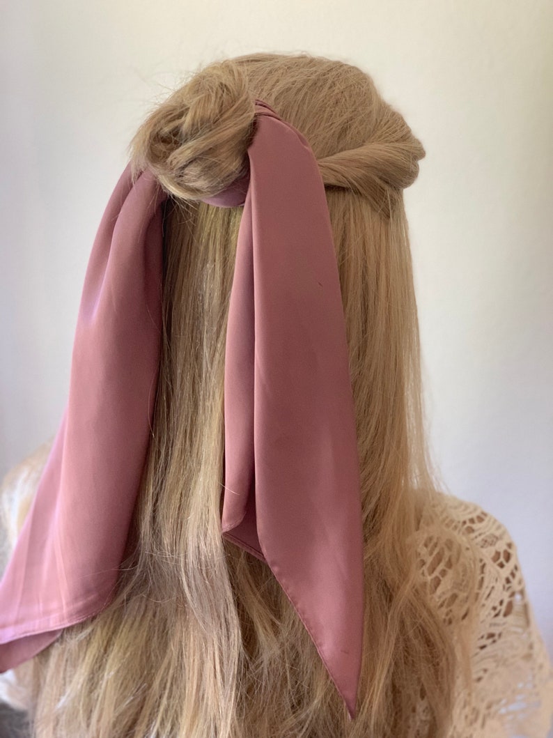 Silky Hair Scarf Ponytail Scarf Braided Scarf Headband - Etsy