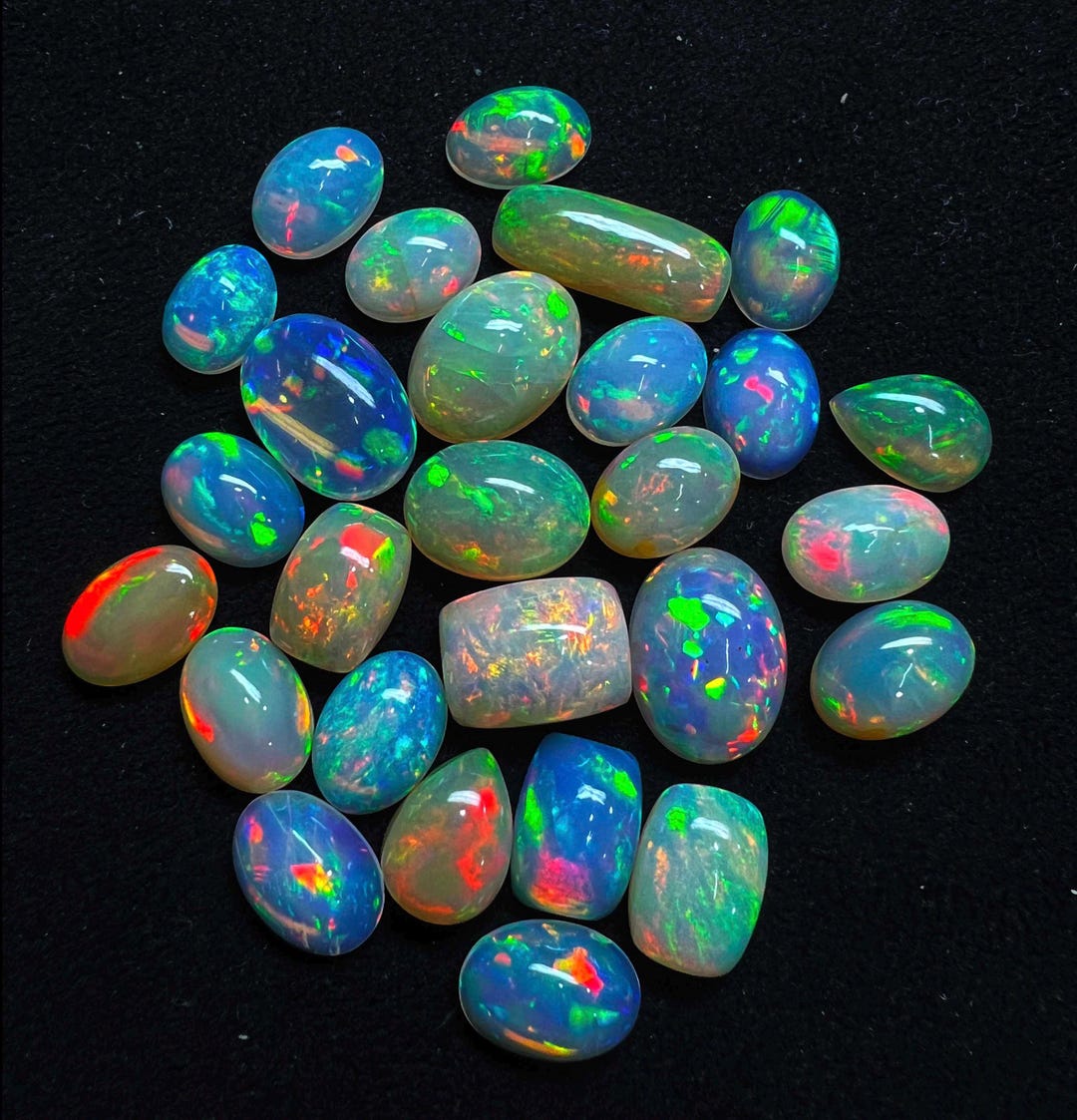 A5 Quality Natural Multi Fire Opal Mix Shape Cabochons Wholesale Lot ...