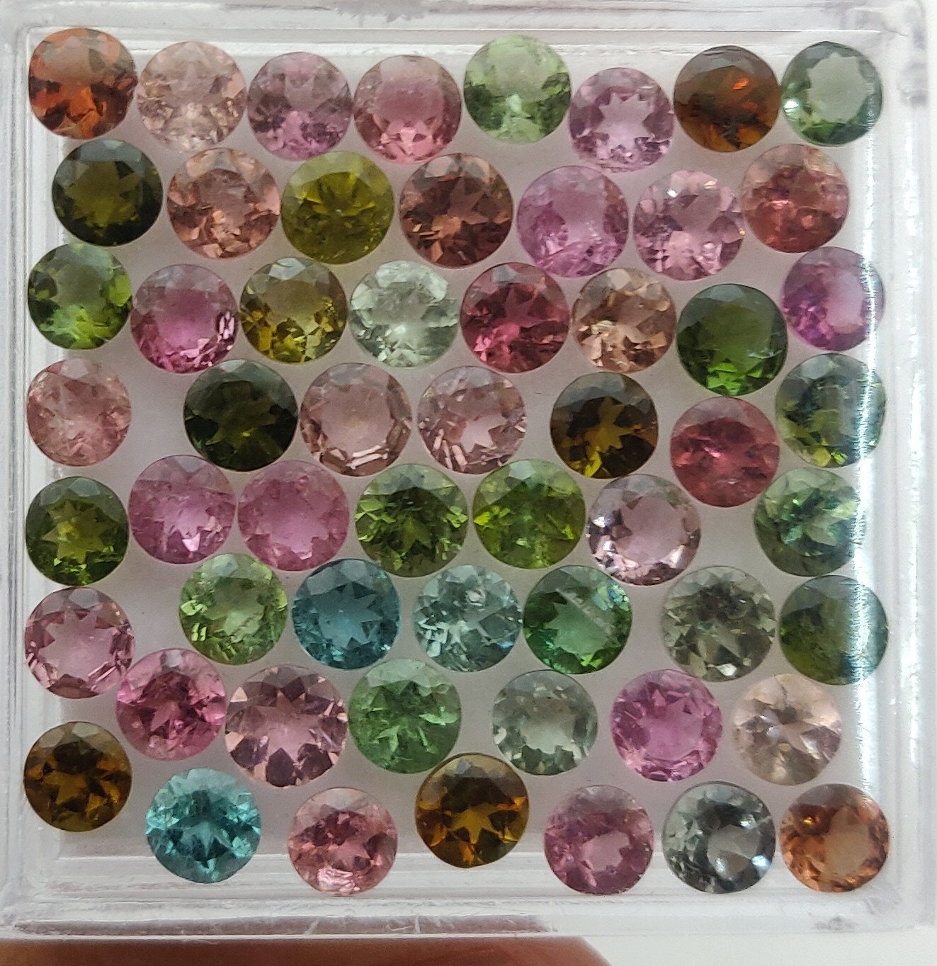 Natural Multi Tourmaline Round 2 Mm 50 Piece Gemstone Lot Etsy