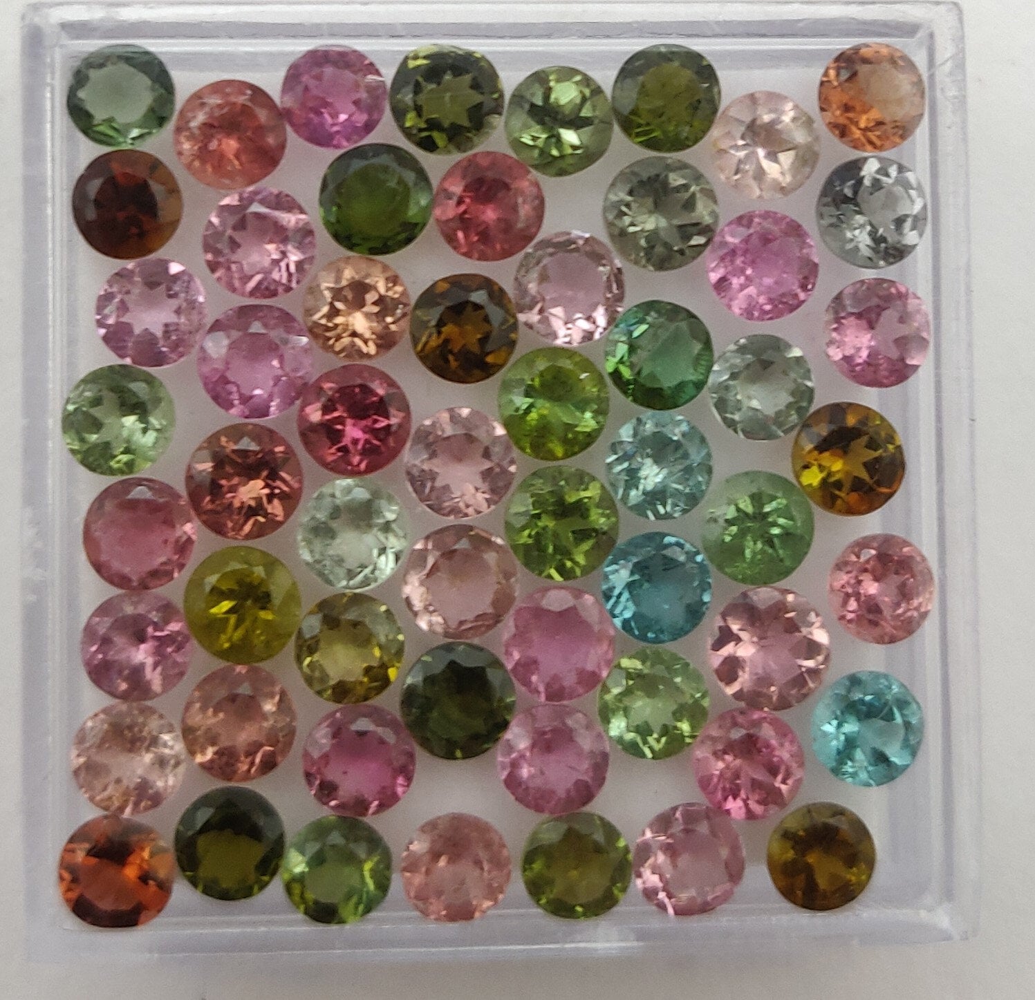 Natural multi tourmaline Round 2 MM 50 piece gemstone lot | Etsy