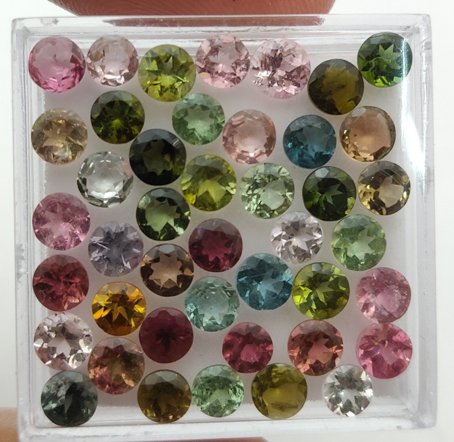 Natural Tourmaline Multi Round Cut Gemstone 50 Pcs 2.5mm AAA - Etsy