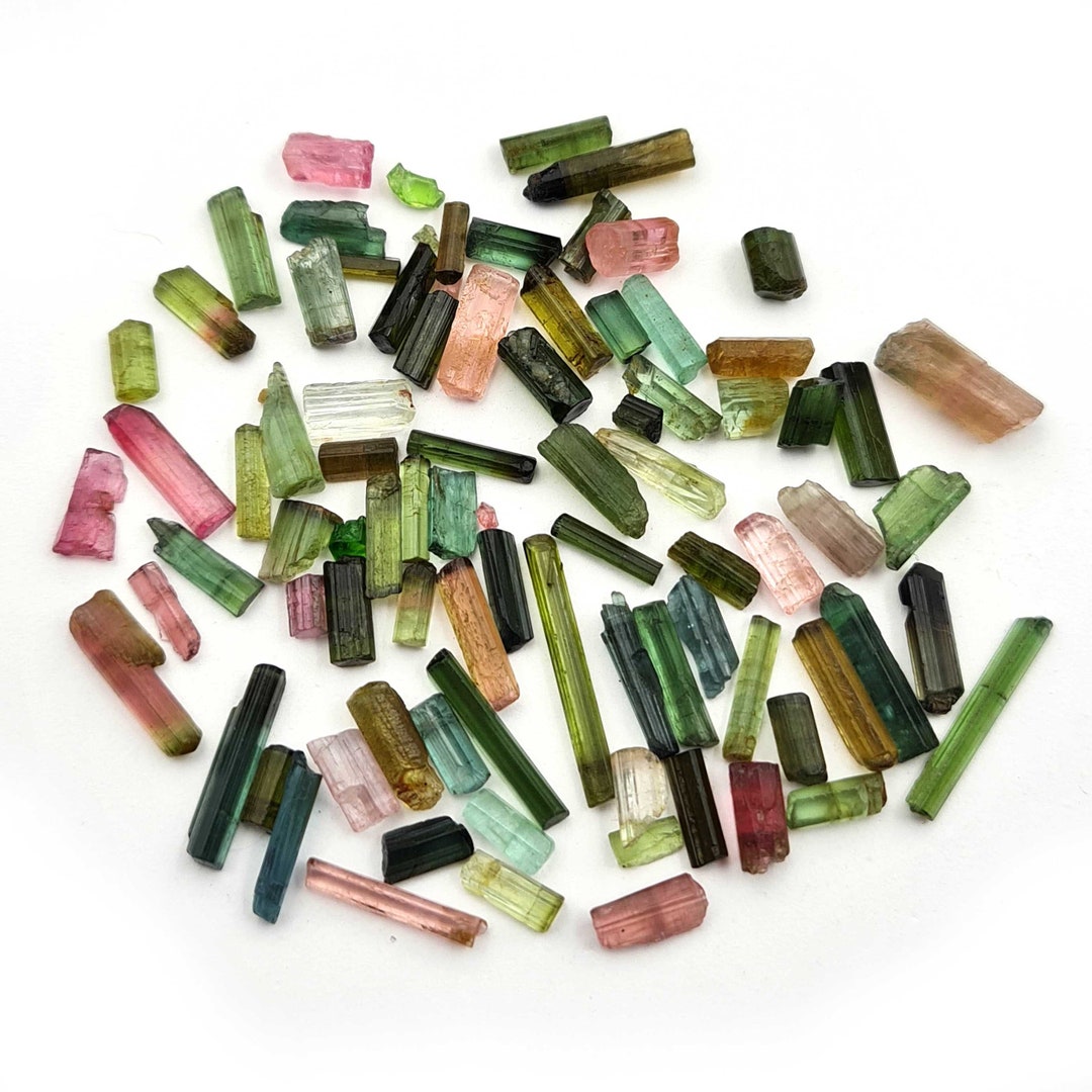 Tourmaline Pencil Rough 100 CT Natural Tourmaline Loose Gemstone Raw ...