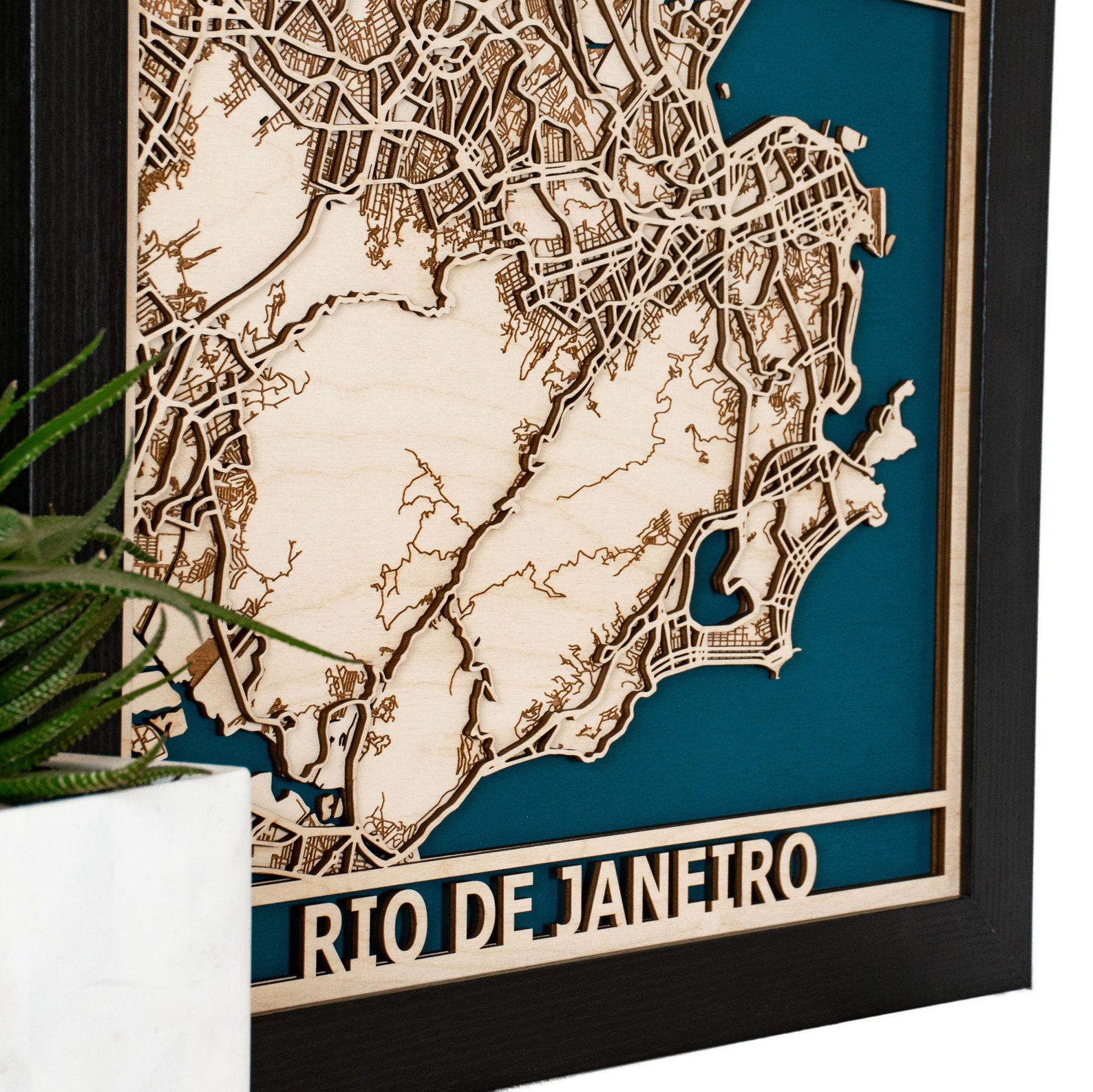 Rio De Janeiro Wood Map 3D Laser Cut Map 3D Rio De Janeiro - Etsy
