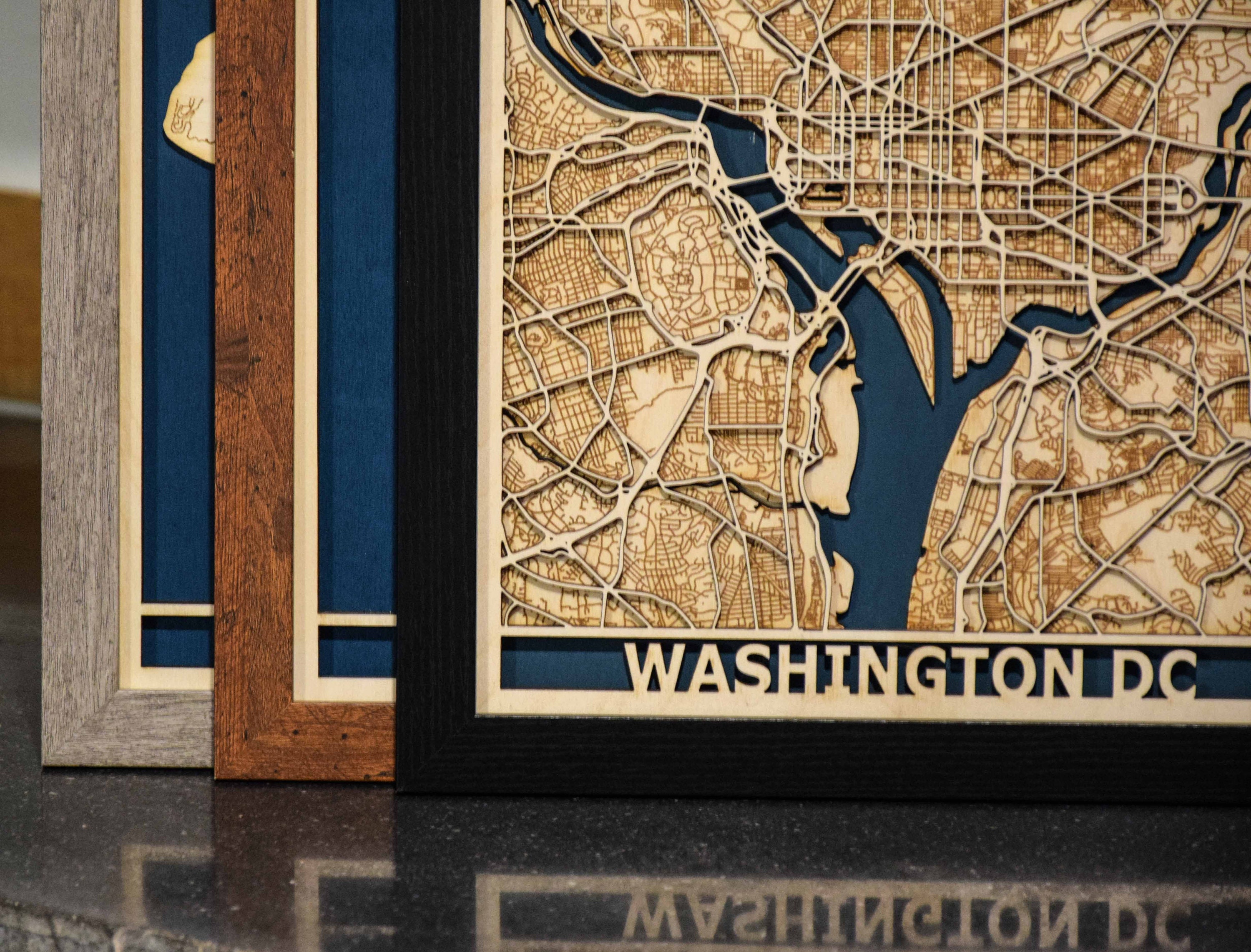Seattle Laser Cut Map Minimalist Wall Art Precise Engraved - Etsy