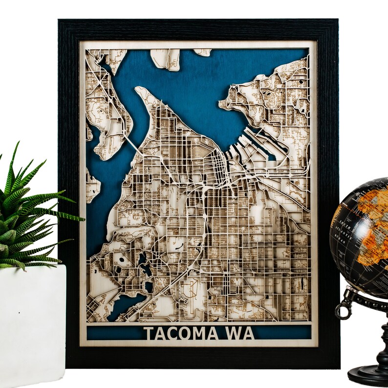CUSTOM Laser Cut Map of Any City in the World 3D Laser Cut - Etsy