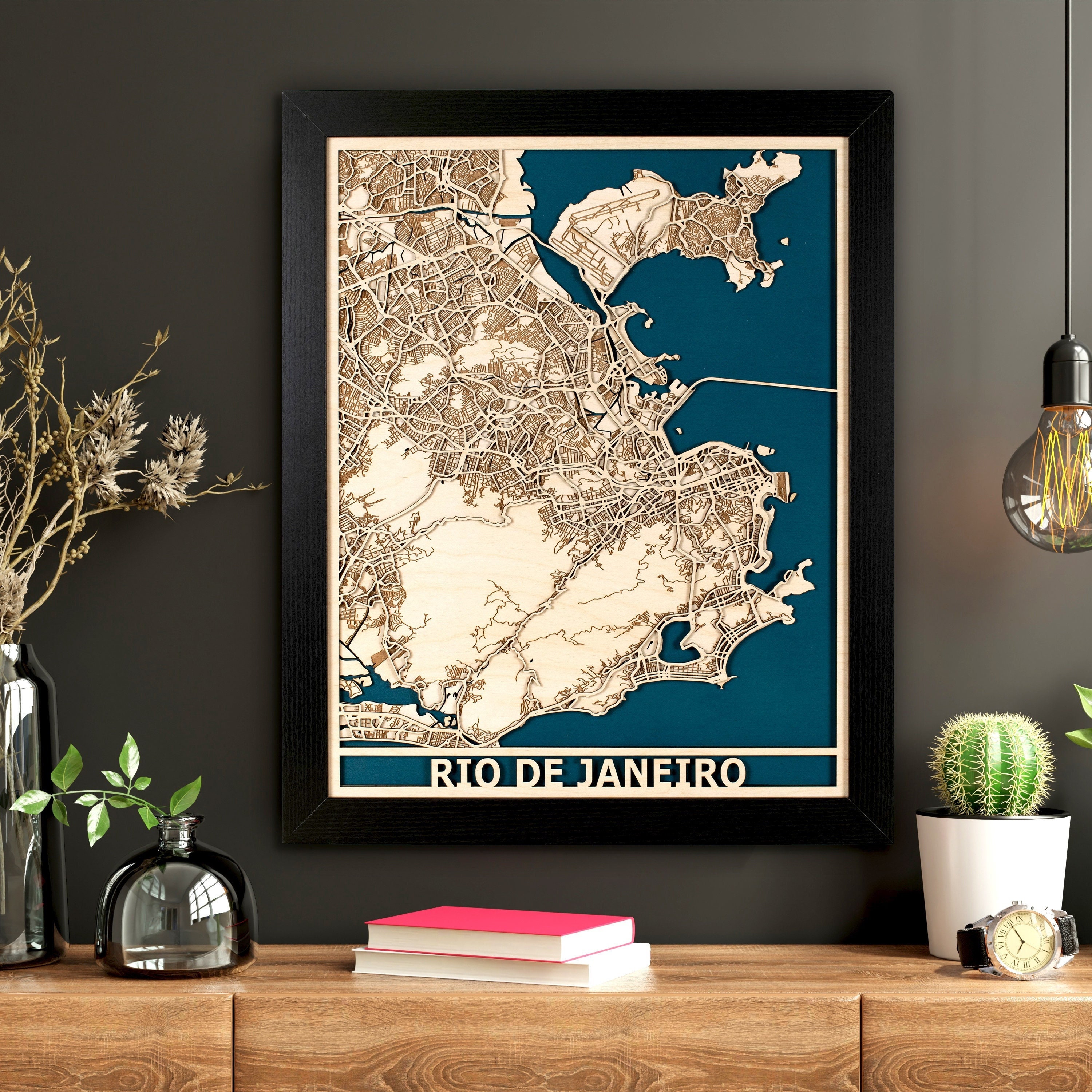 Custom Wood Map Laser Cut City Map Choose Any City in the | Etsy Canada