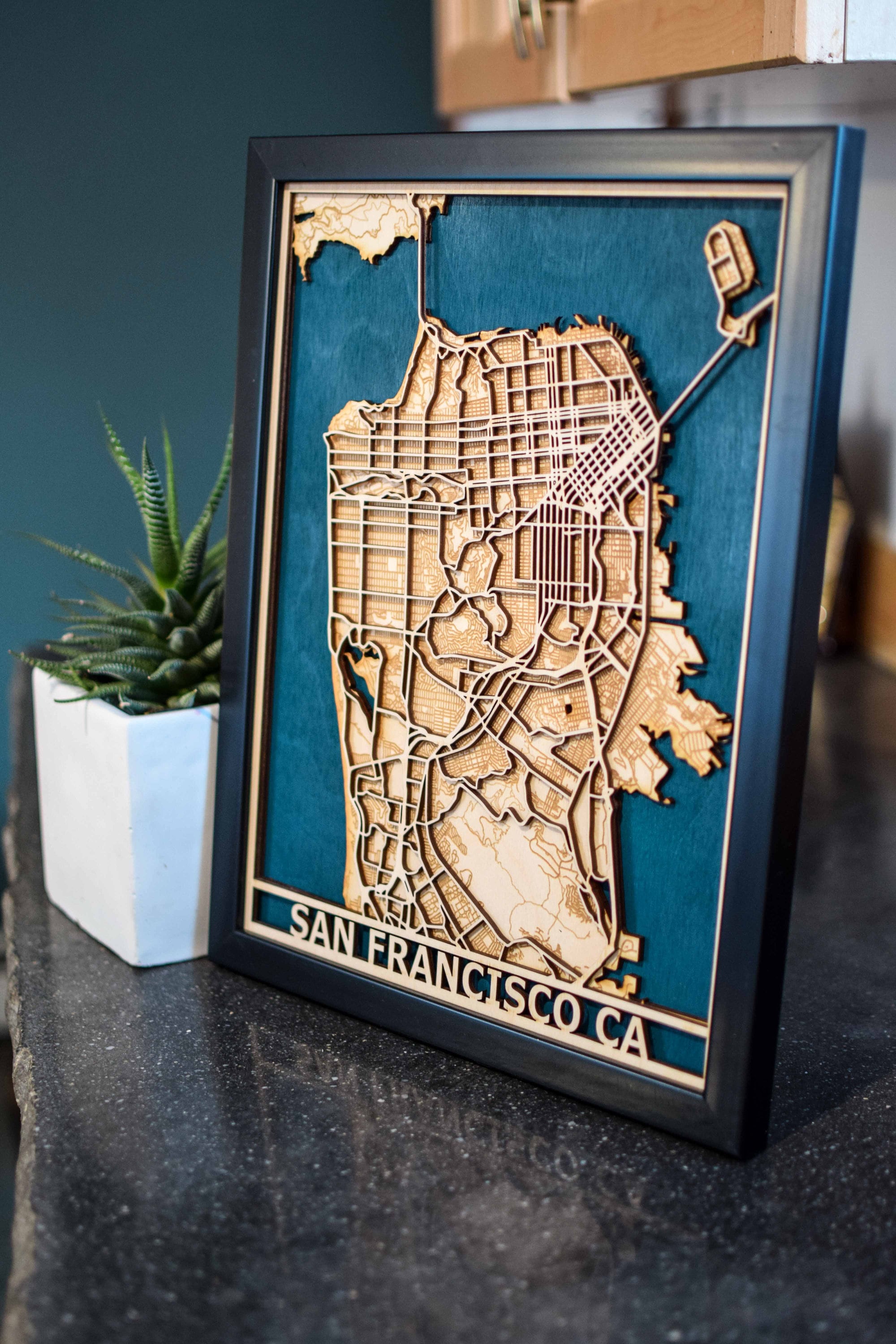 San Francisco CA Layered 3D City Map Made in Alaska USA | Etsy