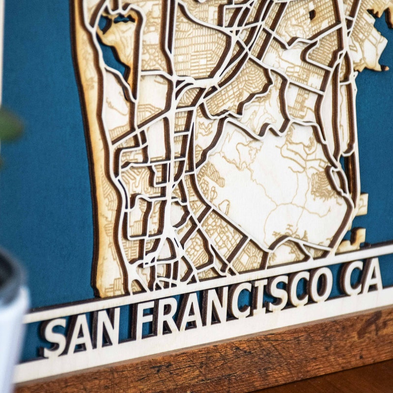 Painted Map - Etsy