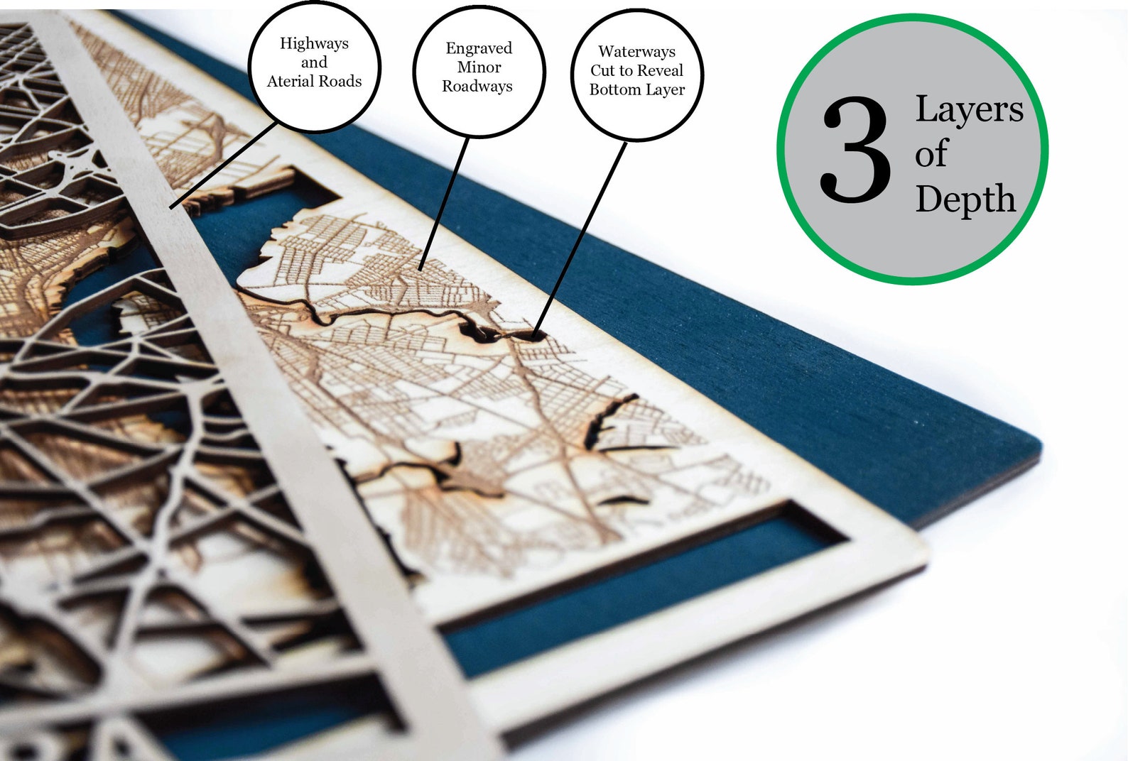 CUSTOM Laser Cut Map of Any City in the World 3D Laser Cut - Etsy