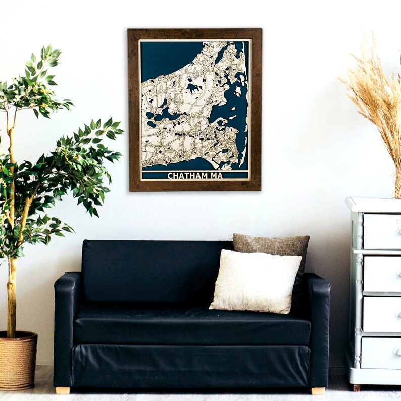 CUSTOM Laser Cut Map of Any City in the World | 3D Laser Cut Wood Map ...