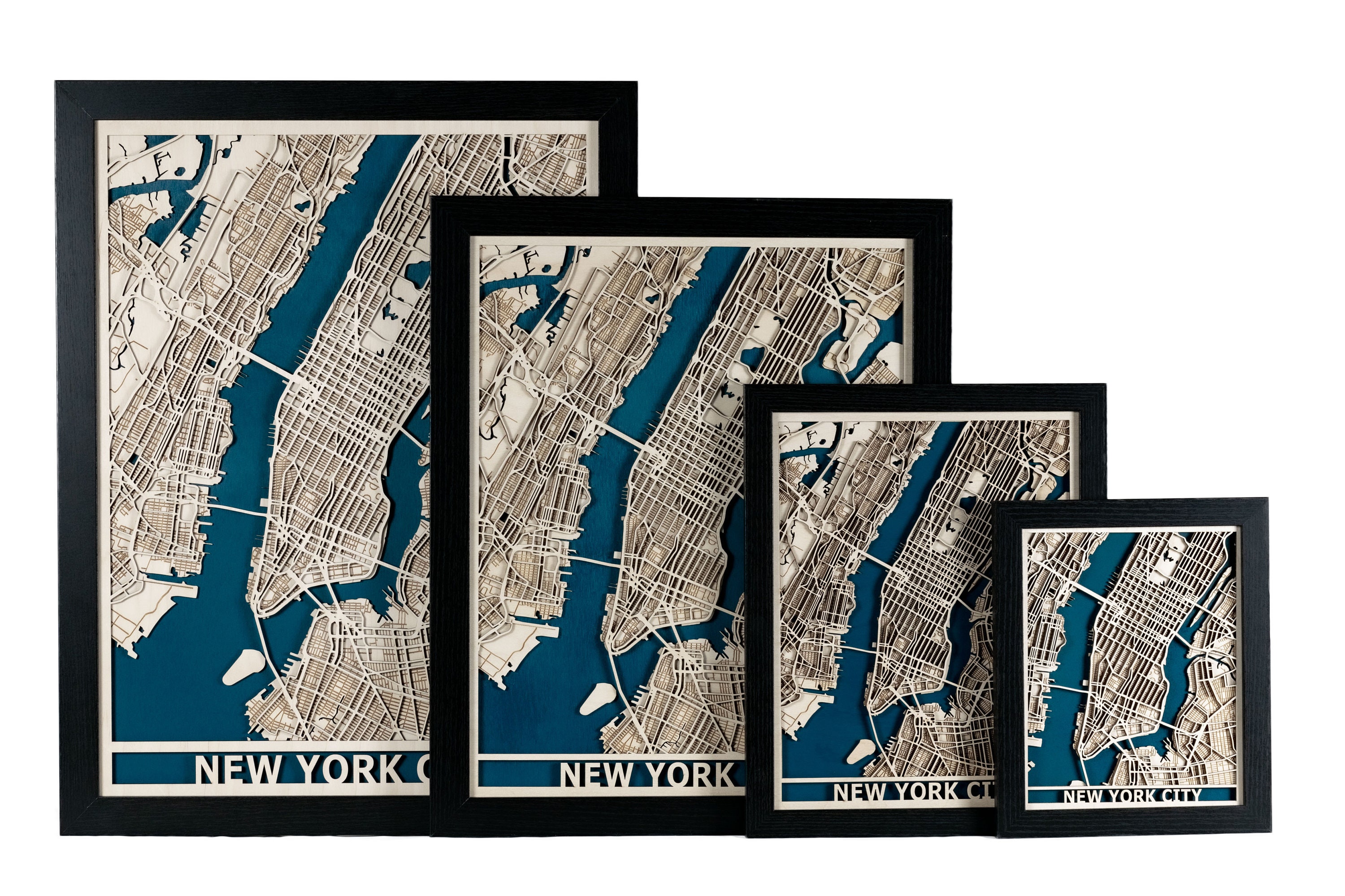 New York City Map Custom 3D NYC Wood Map NY Decor Made - Etsy