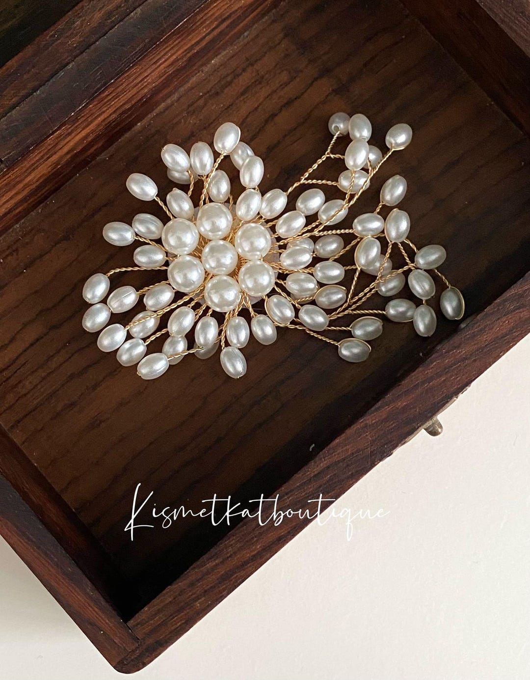 Handmade Pearl Brooch, Elegant Wedding Brooch Gift for Women, Pearl ...