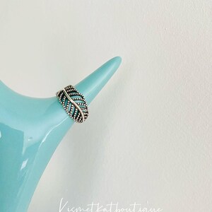 One Leaf Wrap Ring, Silver Leaf Open Band Ring | Adjustable Leaf Ring ...