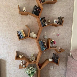 Wooden Tree Bookcase Bookshelf Handmade Interior Furniture - Etsy