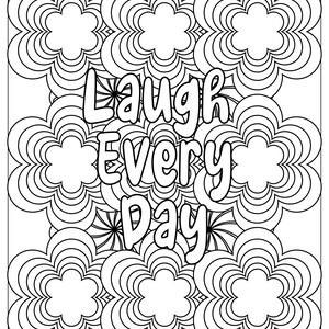 50 Motivational Coloring Pages on A Floral Background of Flowers and ...