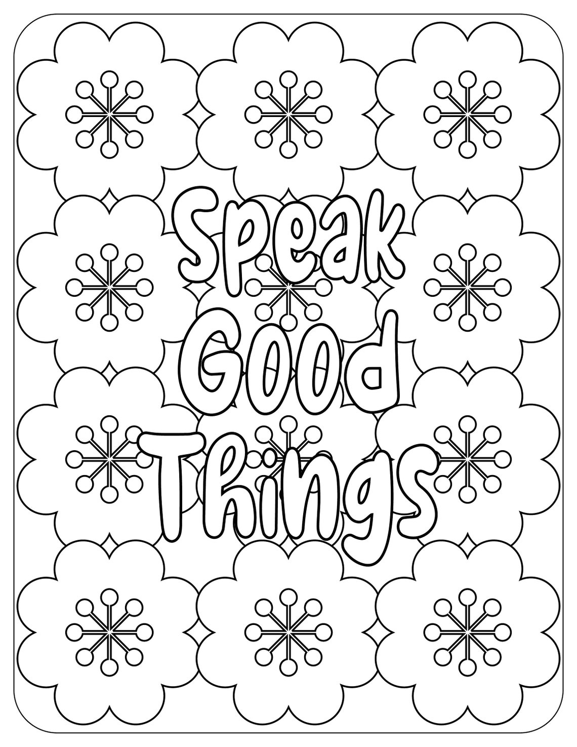 50 Motivational Coloring Pages on A Floral Background of Flowers and ...