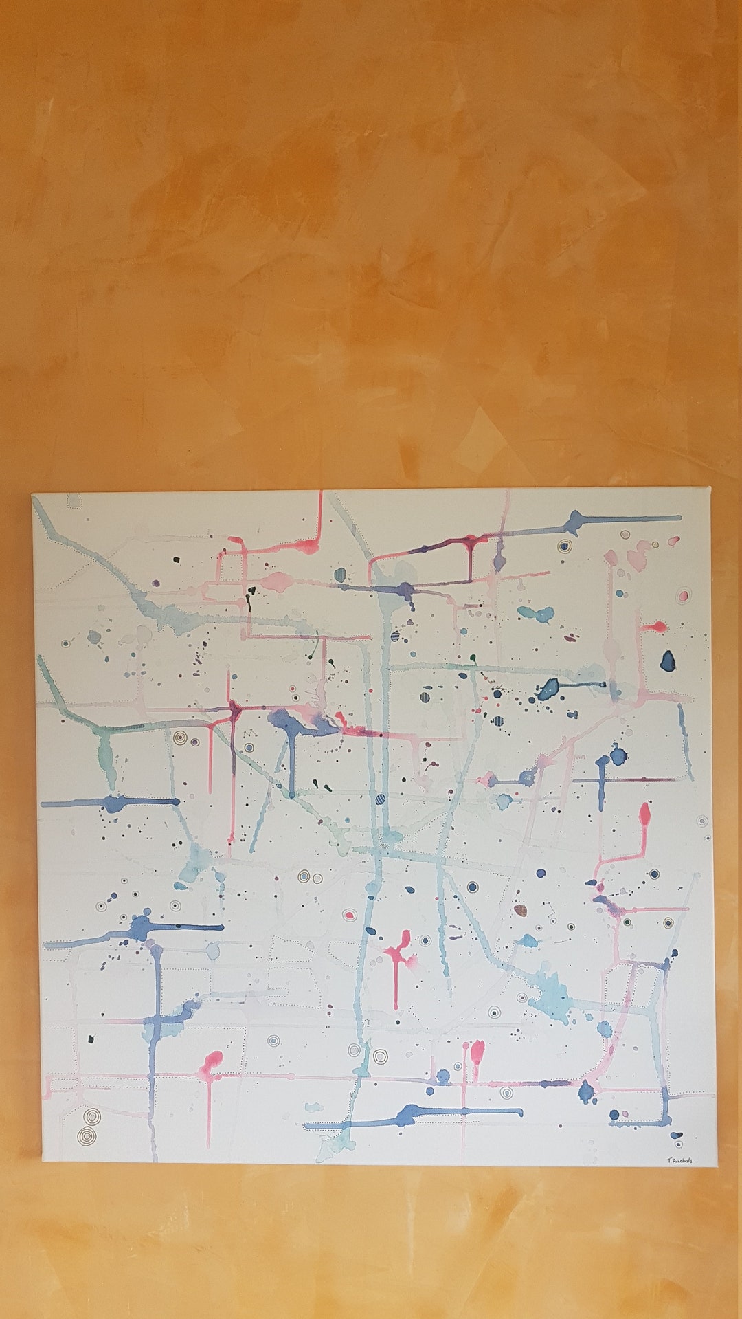 Abstract metropolitan Picture 70 X 70 Cm/27.5x27.5 Inches, Geometric ...