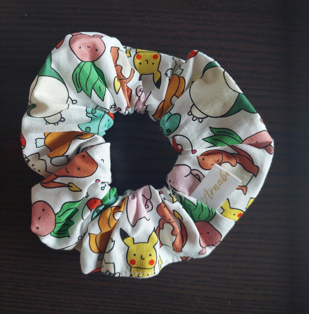 Pokemon Scrunchies, Anime Cartoon Scrunchie Pokemon Theme, Pikachu ...