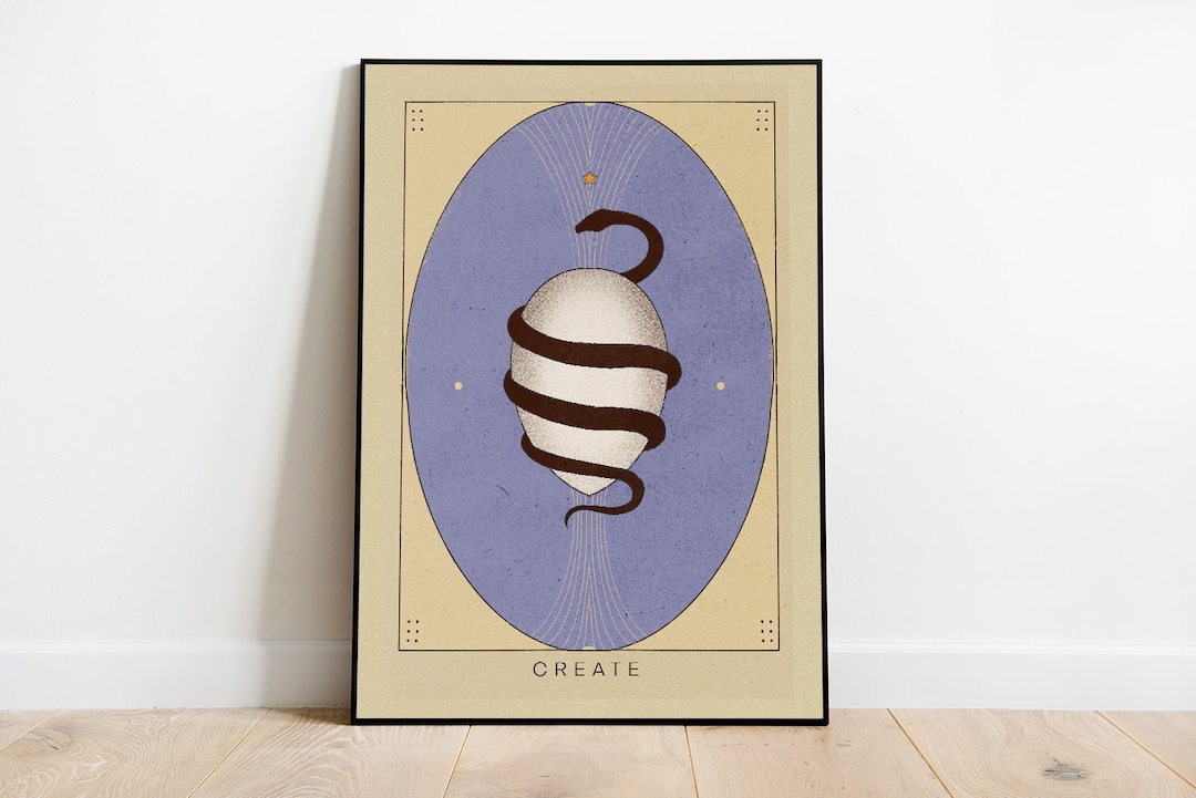 Create - Orphic Egg Printable Wall Art Poster-digital Download|tarot Design|spiritual Decor for ...