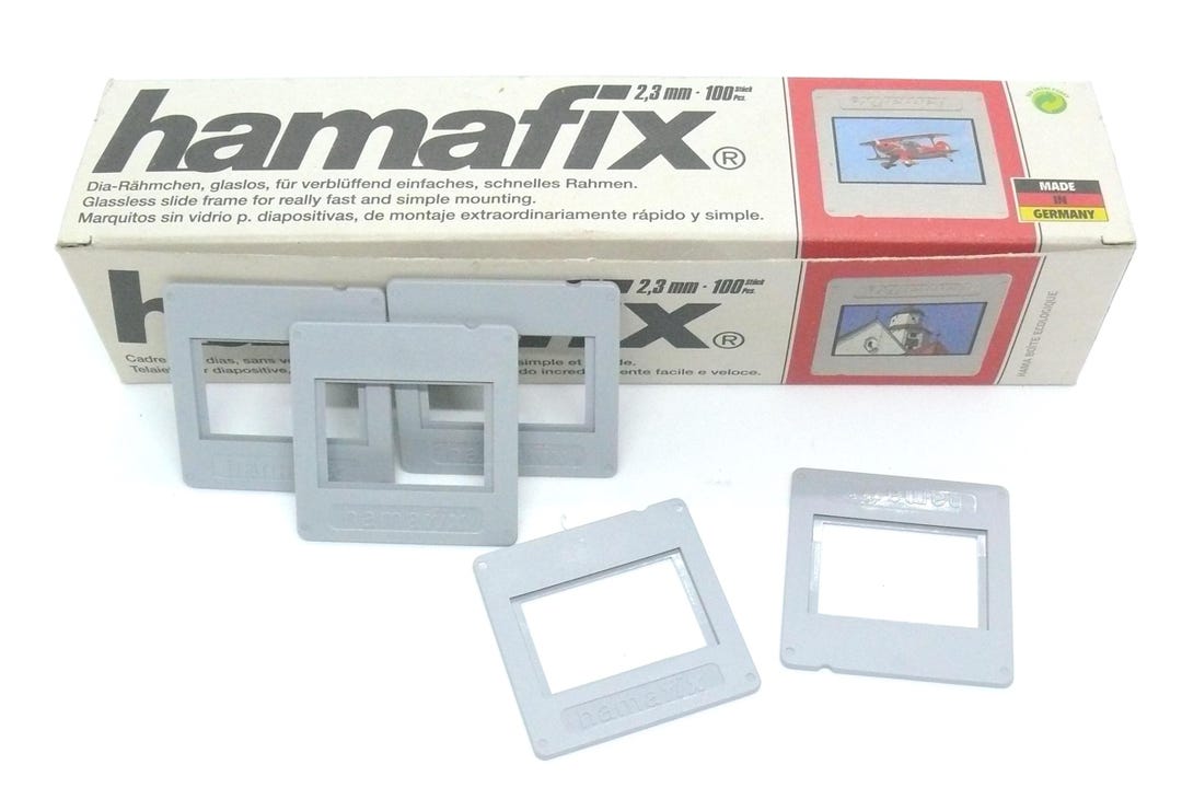 Vintage Glassless Slide Frames, Hamafix 2,3 Mm Mounts, 100 Slides Total ...