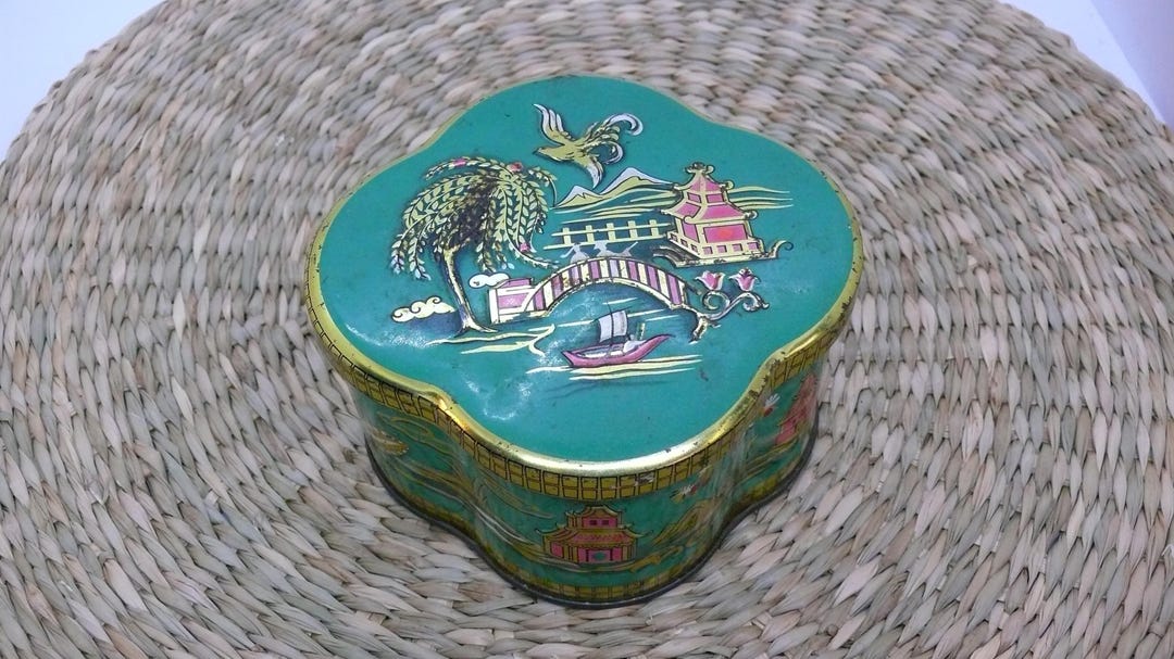 Baret Ware Art Grace Tin Container, Made in England, Tin Box With ...