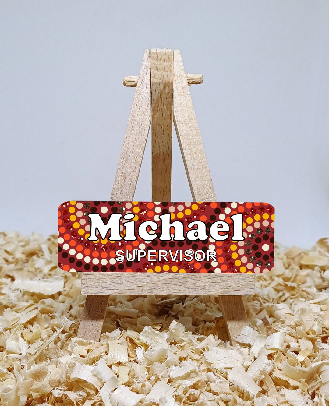 Personalised Aboriginal Name Badge. Pin Backing. Work Name Plate. Name ...