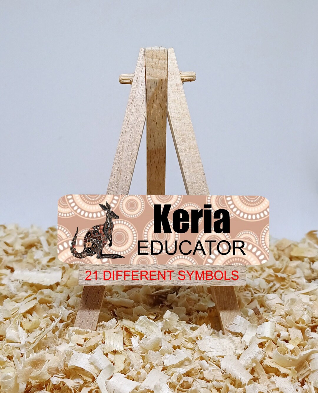 Personalised Aboriginal Name Badge. Pin Backing. Work Name Plate. Name ...