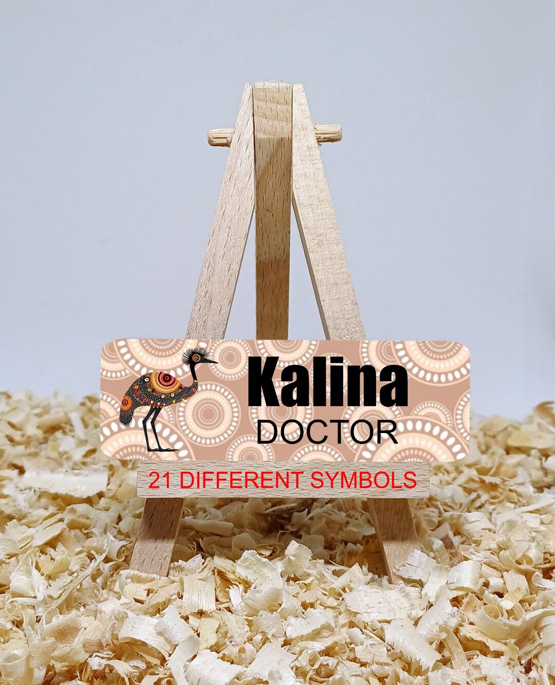 Personalised Aboriginal Name Badge. Pin Backing. Work Name Plate. Name ...