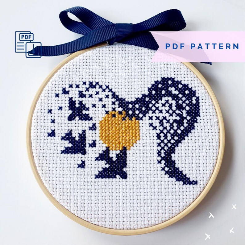 Murmuration PDF Cross Stitch Pattern-instant Digital Download Pattern ...