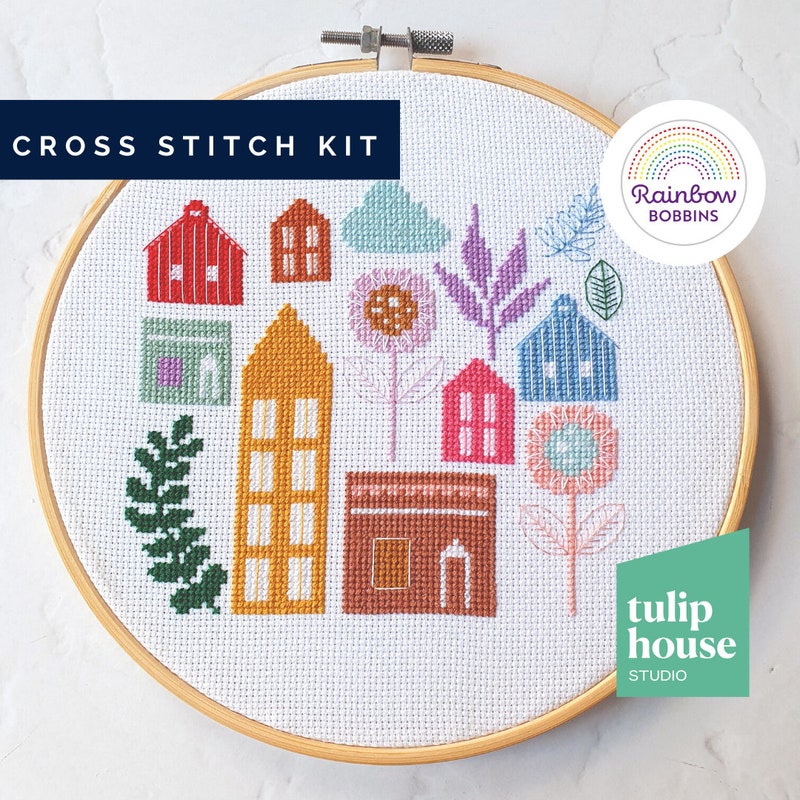 Cross Stitch Kit Rainbow - Etsy