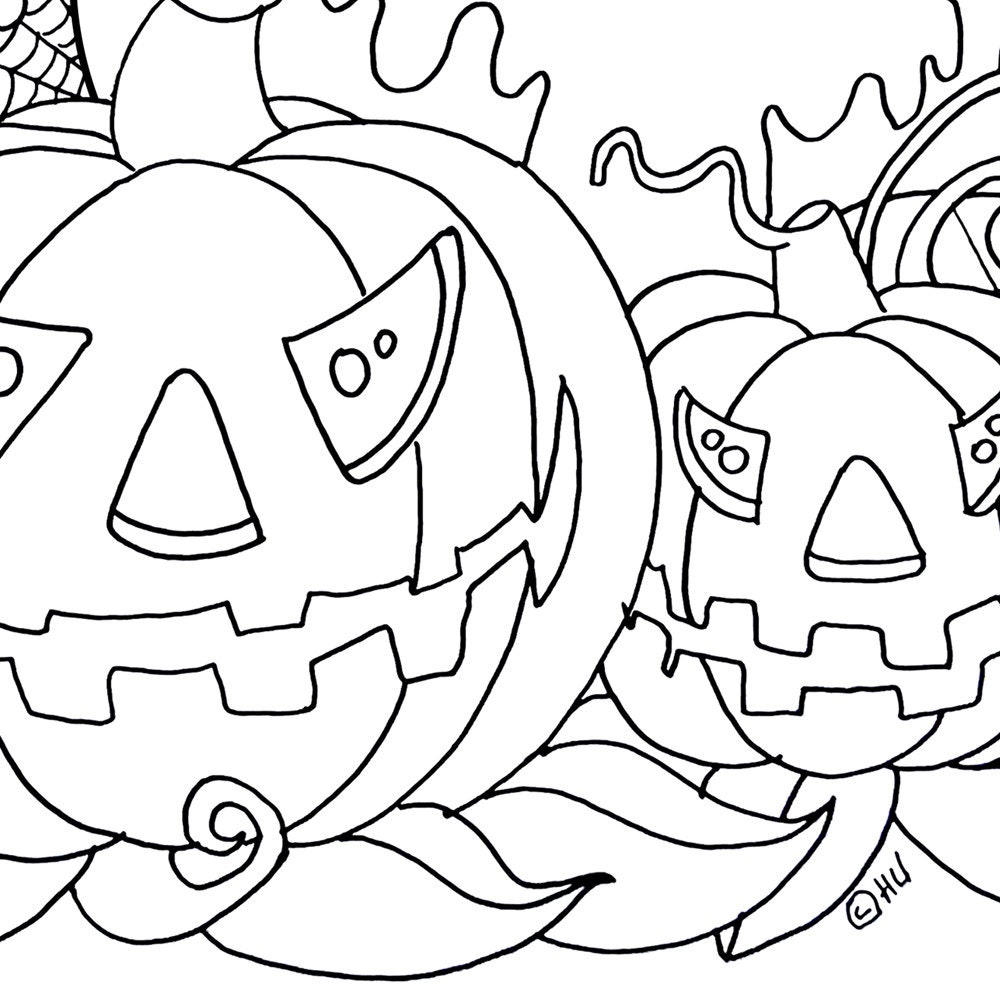 Magical Halloween: Fun Coloring Page for Adults and Kids Alike ...