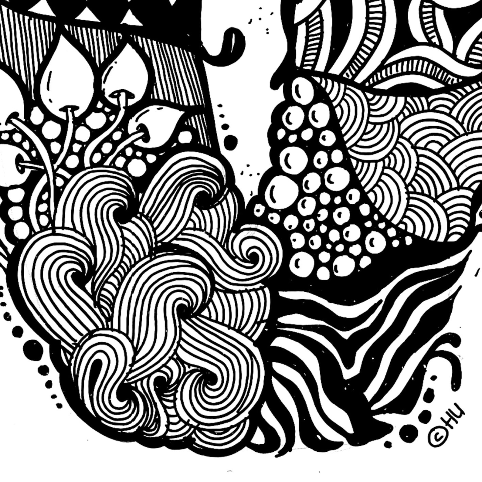 Zentangle Letter V Art: High-resolution Digital Download (JPG, PDF, PNG ...