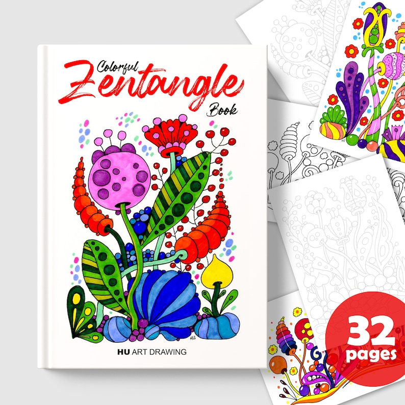 Colorful Zentangle Template Book , Zentangle Patterns Books , Zen ...