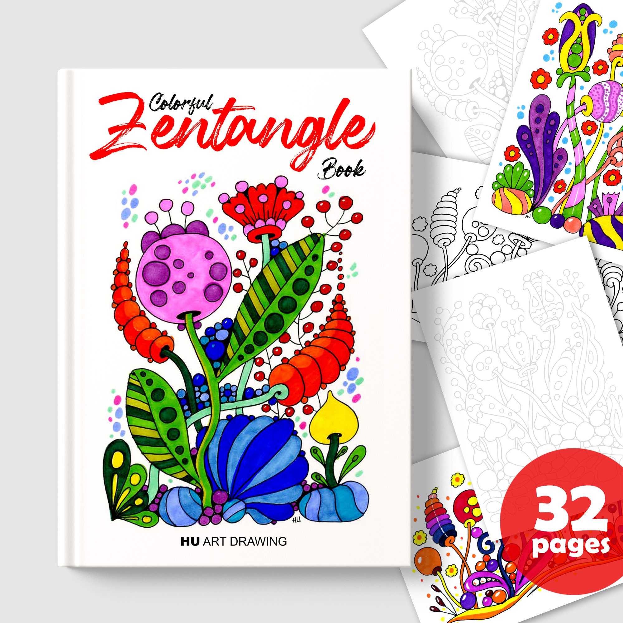 Colorful Zentangle Template Book , Zentangle Patterns Books , Zen ...