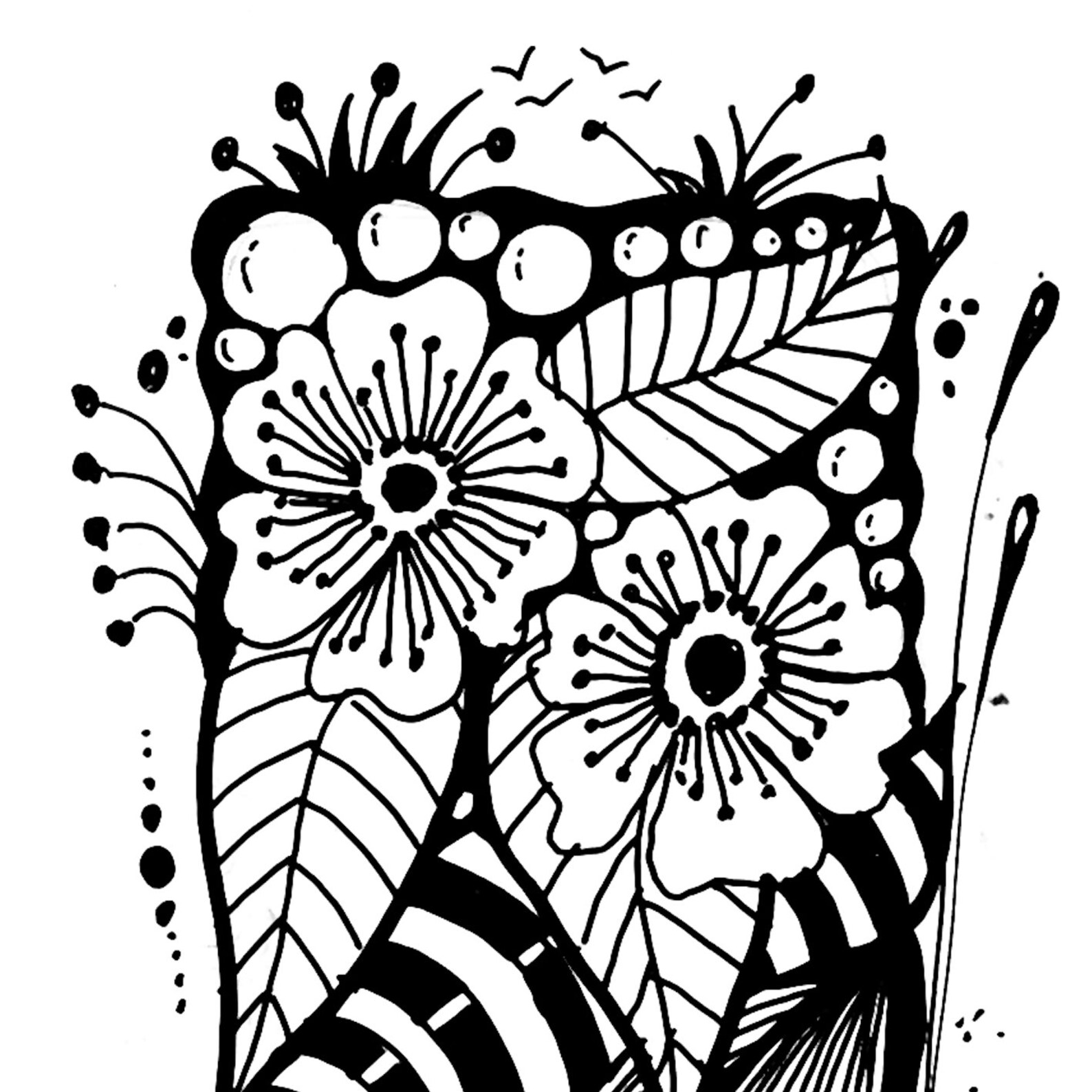 Zentangle Letter I, Zentangle Alphabet Letter I, Digital Letter I Jpg ...