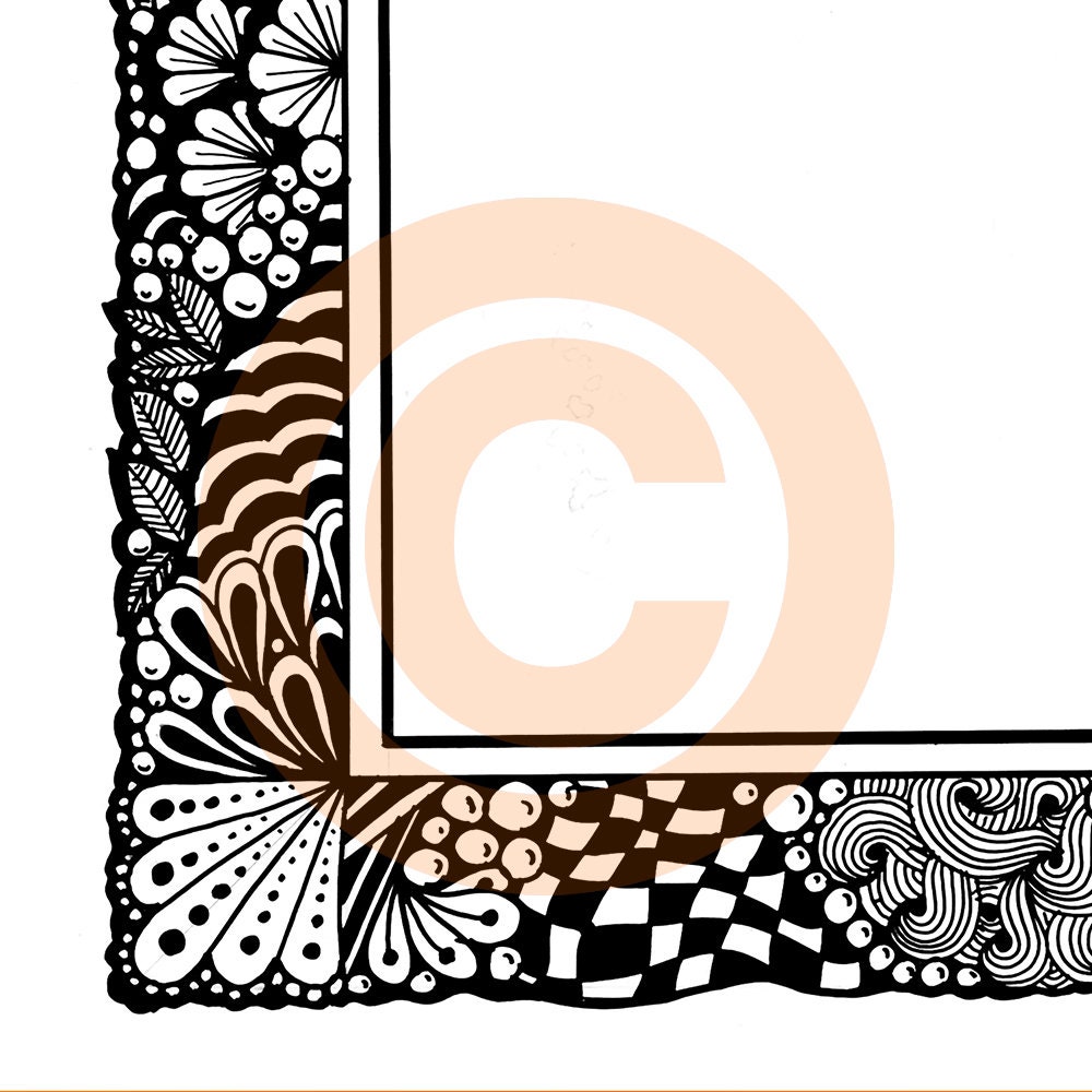 Zentangle Frame Zentangle Picture Frame Zentangle Frame Templates ...
