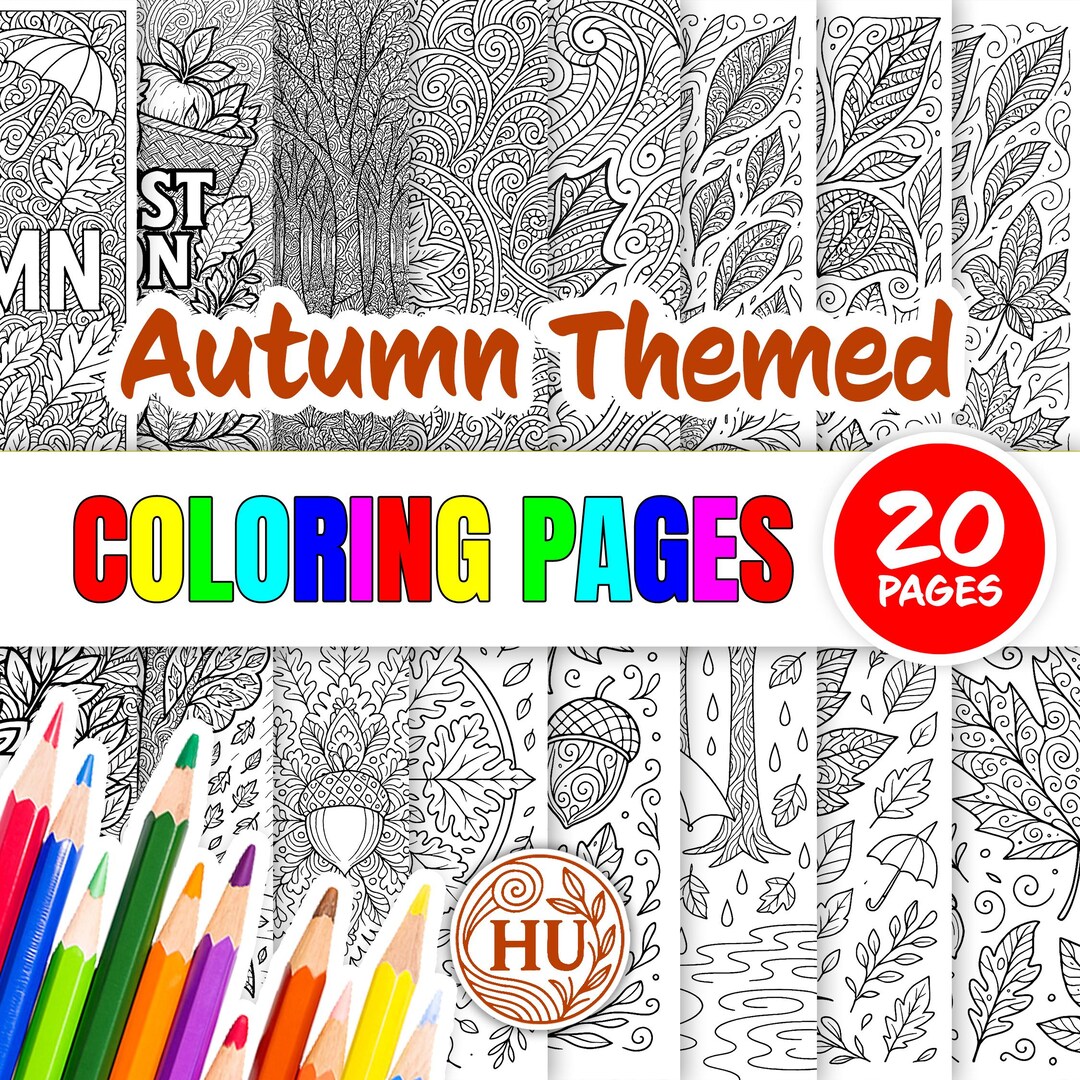 Autumn Zentangle Coloring Pages – 20 Printable Mandala Designs (PDF ...